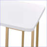 Ivy Bronx Desks, Modern White & Gold Writing Desk with Open Base ...