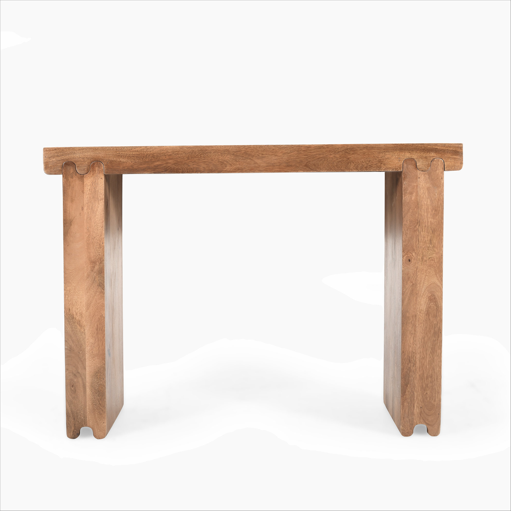 One Allium Way TREXM Console Table, Farmhouse Mango Wood Entryway Table ...