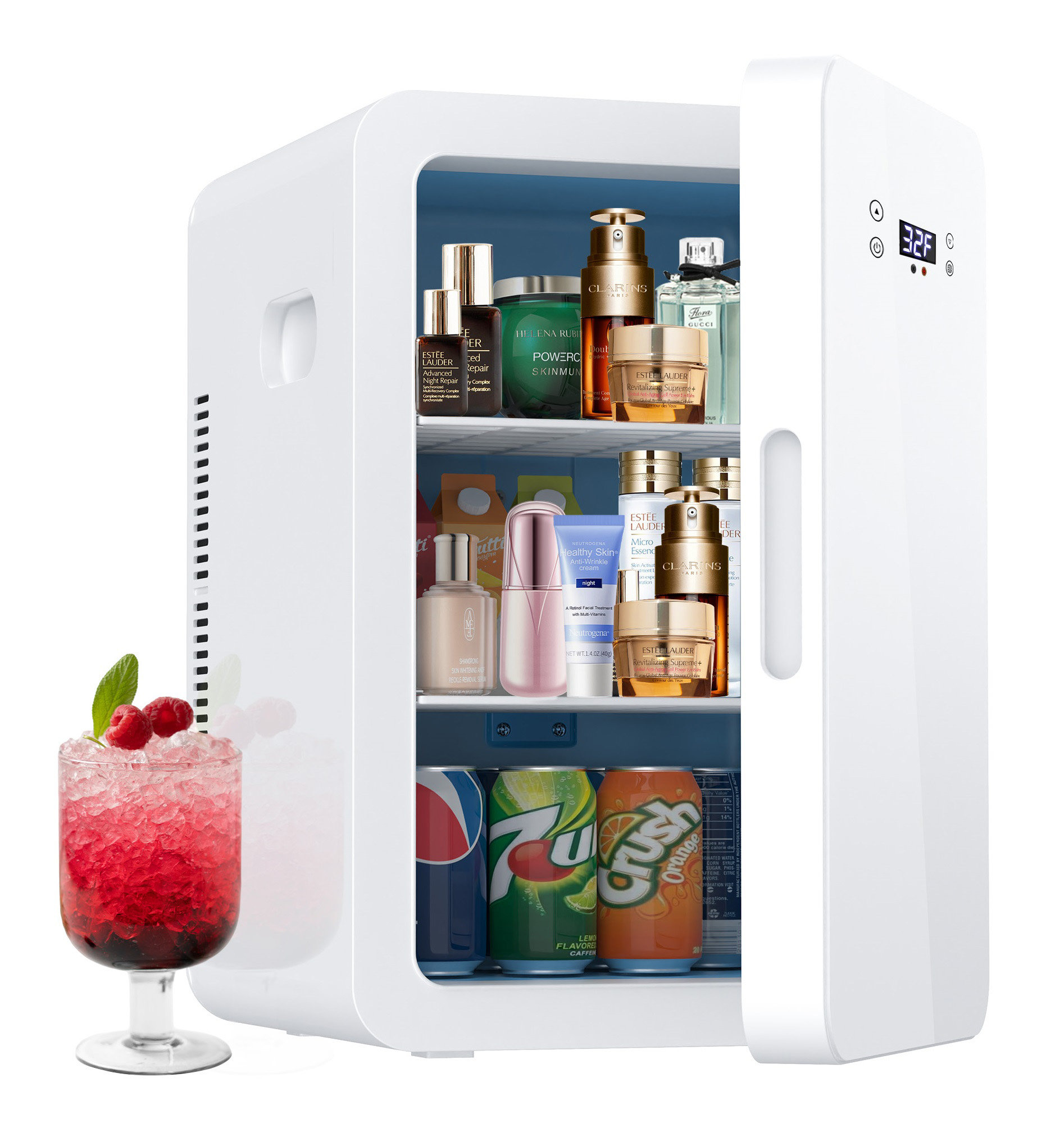 Advwin 22L Mini Fridge with Temperature Control, Compact Mini Skincare ...