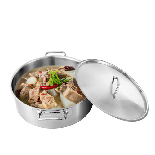 SUNYOU 11 Quarts Non-Stick Stainless Steel Stock Pot & Reviews | Wayfair