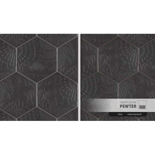 Merola Tile Carreau de porcelaine à motif hexagonal 9 po x 10 po Gaudi ...