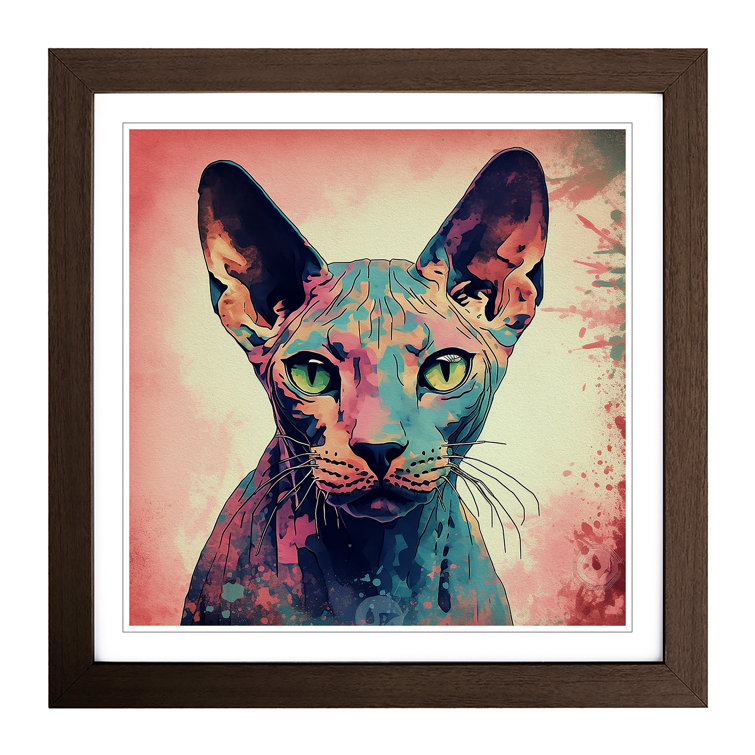 17 Stories Sphynx Cat Digital - Single Picture Frame Art Prints on Wood ...