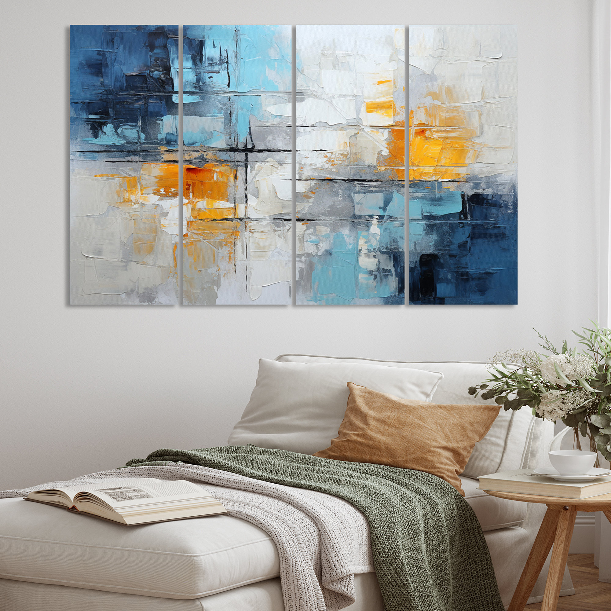 Design Art Collage Frozen Snow III - Abstract Collages Wall Decor - 4 ...