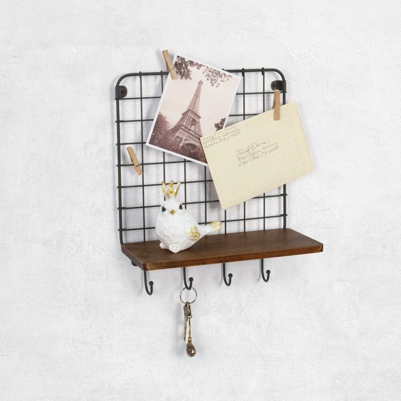 Rebrilliant Hollen Living Wall Key Organizer With Key Hooks & Reviews ...