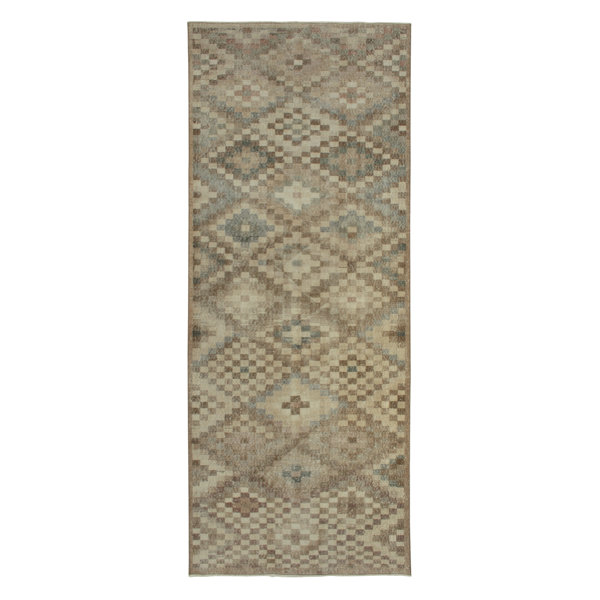 Rug & Kilim One-of-a-Kind Runner 4' X 10' 1960s Runner Wool Area Rug in ...