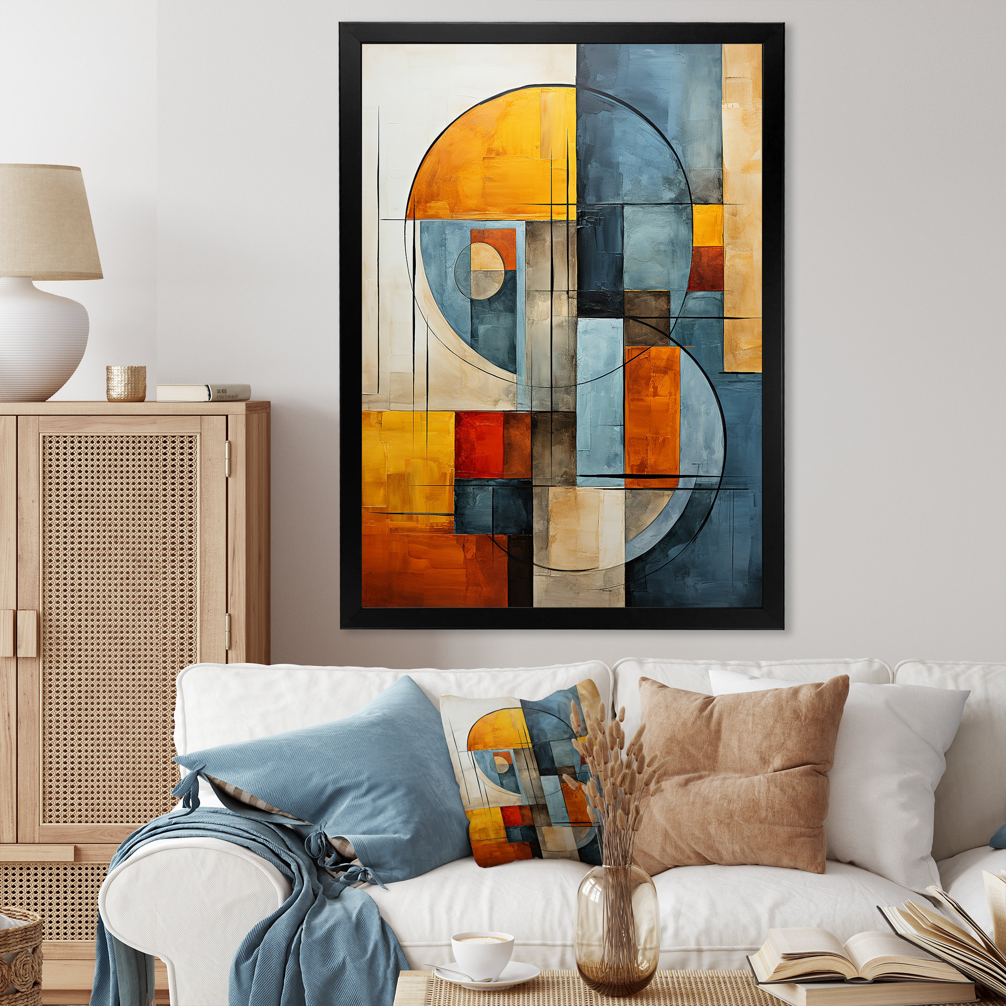 Wrought Studio™ Orange And Blue Cubism Assemblage II - Abstract ...