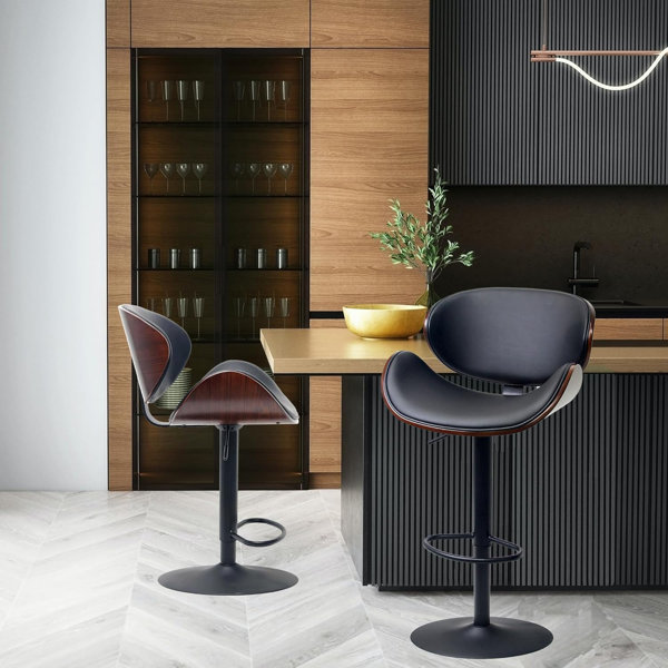 George Oliver Izick Swivel Adjustable Height Stool | Wayfair