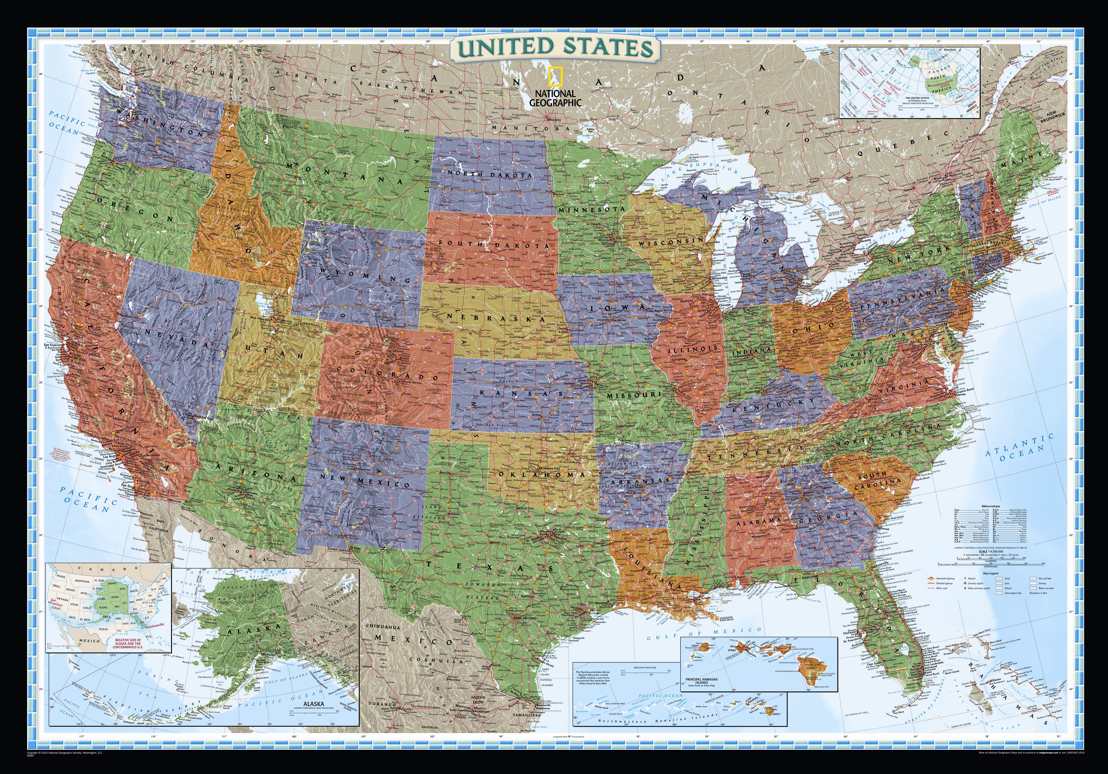 National Geographic Maps United States Decorator Wall Map & Reviews ...