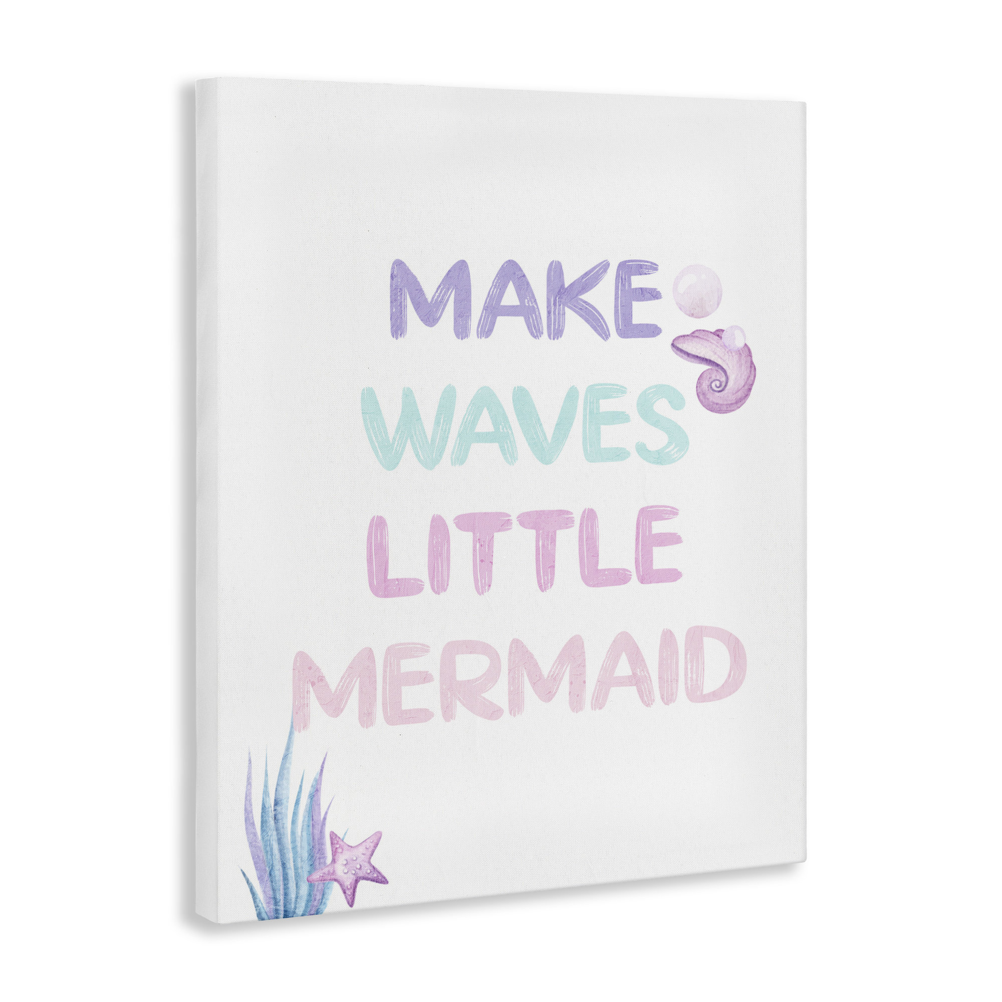Ebern Designs Make Waves Little Mermaid Canvas, design by Kim Allen ...