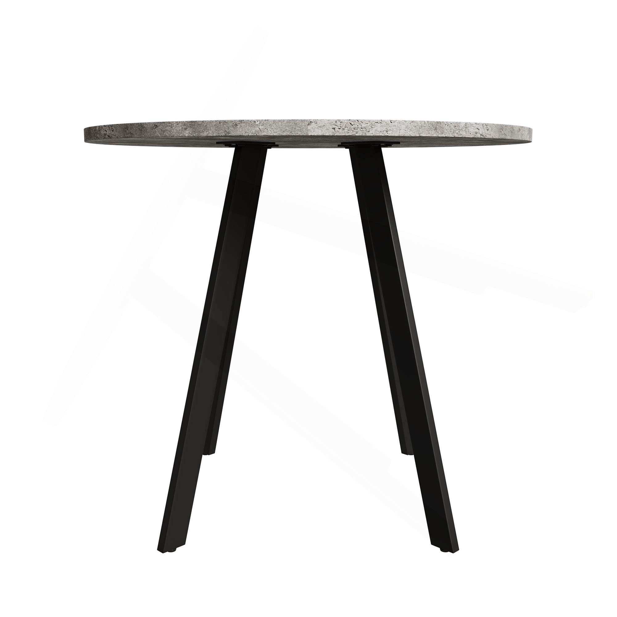 George Oliver Modern Minimalist Circular Dining Table, Gray Cement ...