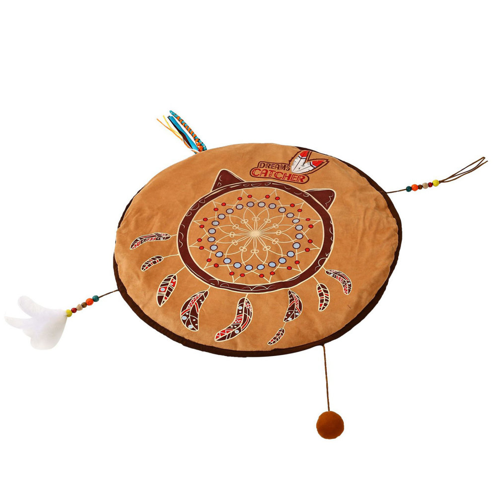 Bungalow Rose Circular Bohemian Style Suede Cat Mat, Pad For Window ...