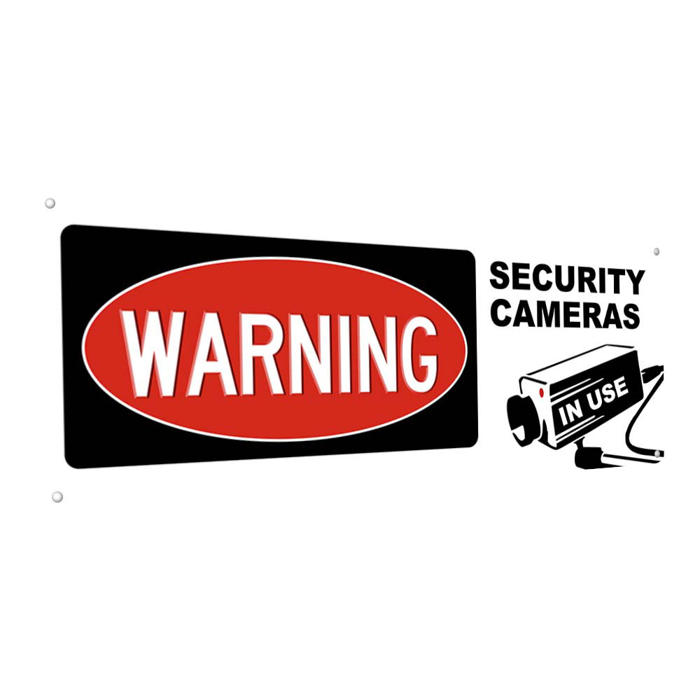 Trinx " Warning Security Camera Metal Sign " - Wayfair Canada