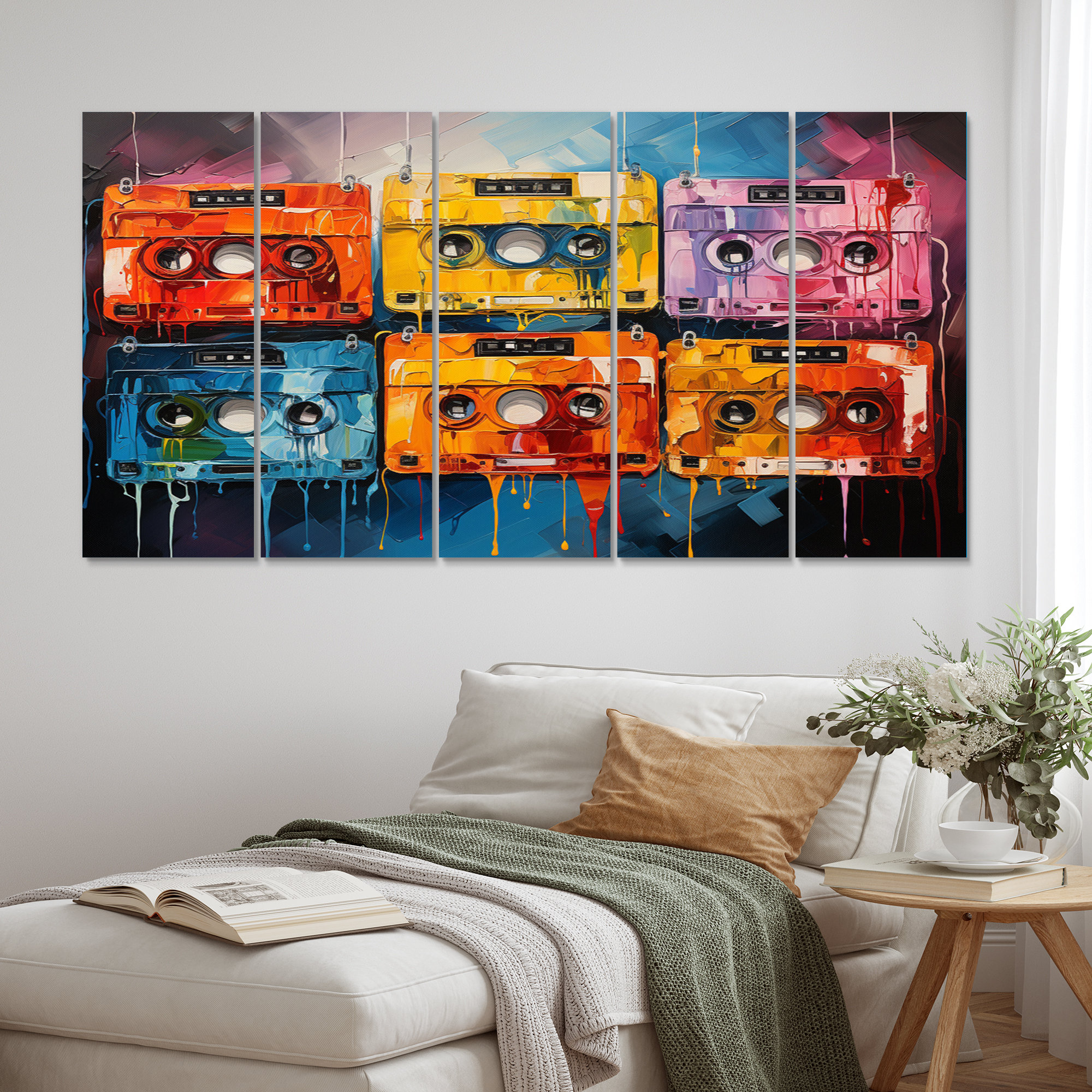 Design Art Cassette Tapes Chromatic Cassettes - Music Metal Art Print ...