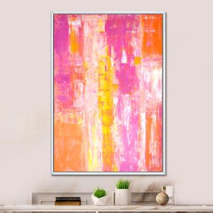 Wrought Studio Pink And Orange Abstract Art " Pink And Orange Abstract ...