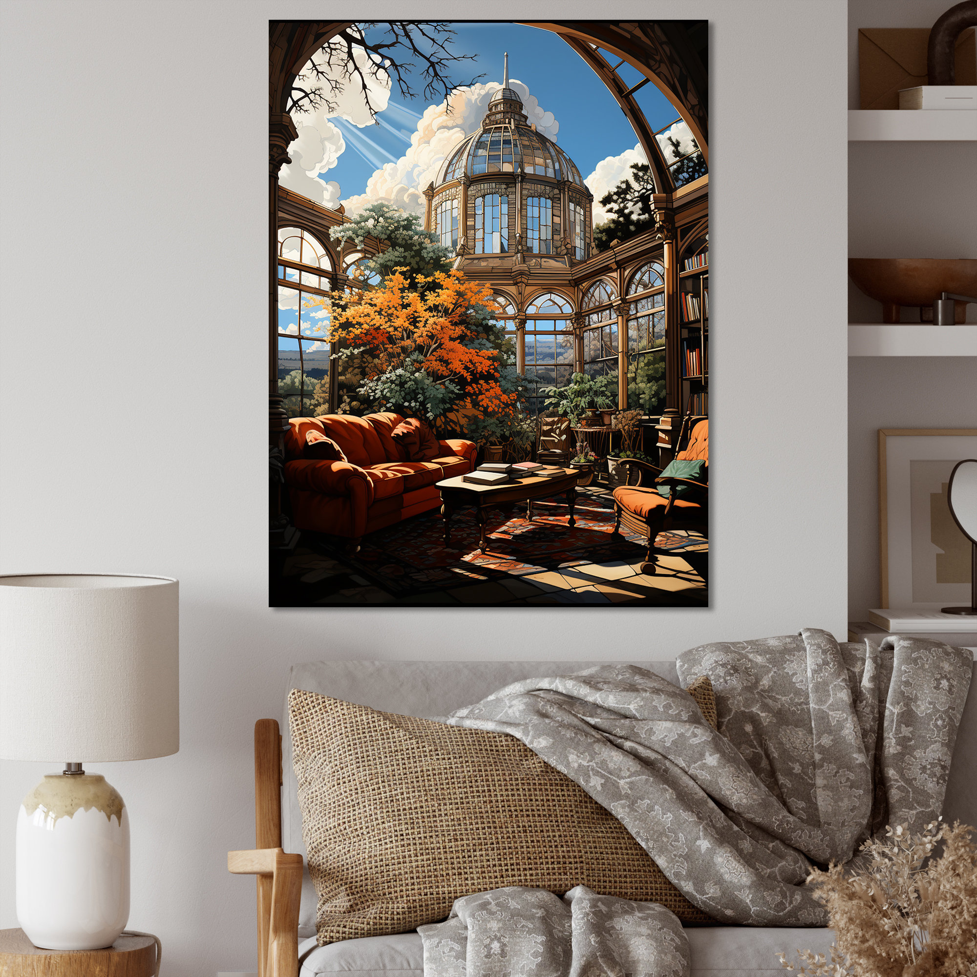 Red Barrel Studio® Ceaira Libraries Literary Haven V - Print on Canvas ...
