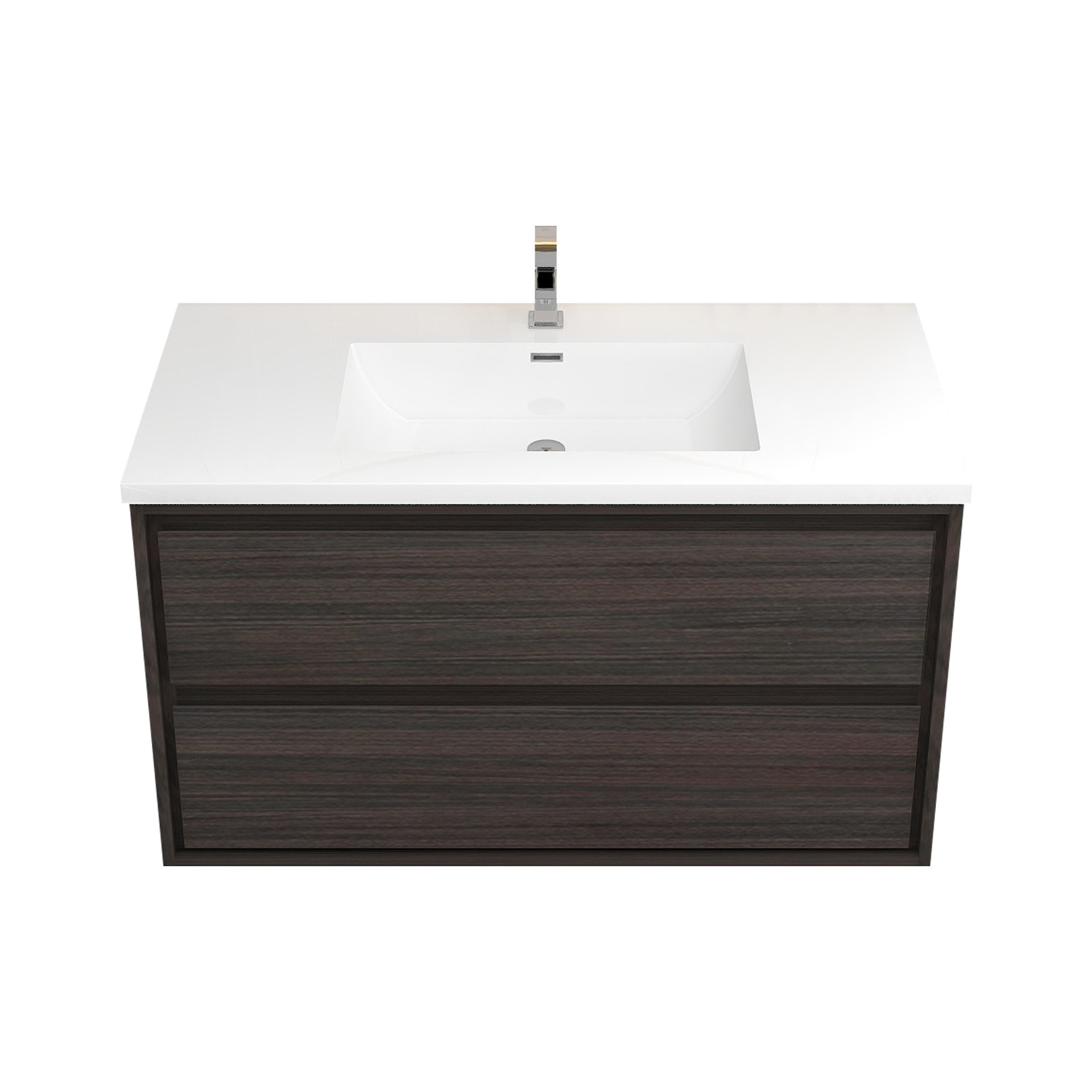 Rosecliff Heights Jack 42" Wall Mounted Modern Vanity In Natural Oak ...