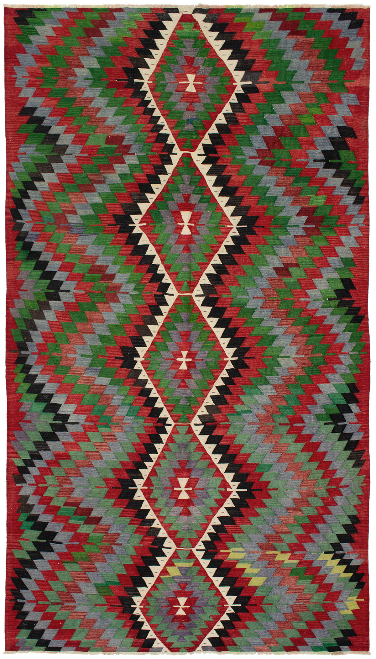 Foundry Select Tapis rouge / ivoire en laine noué à la main 5,11 pi x 10,10 pi Southwestern ...