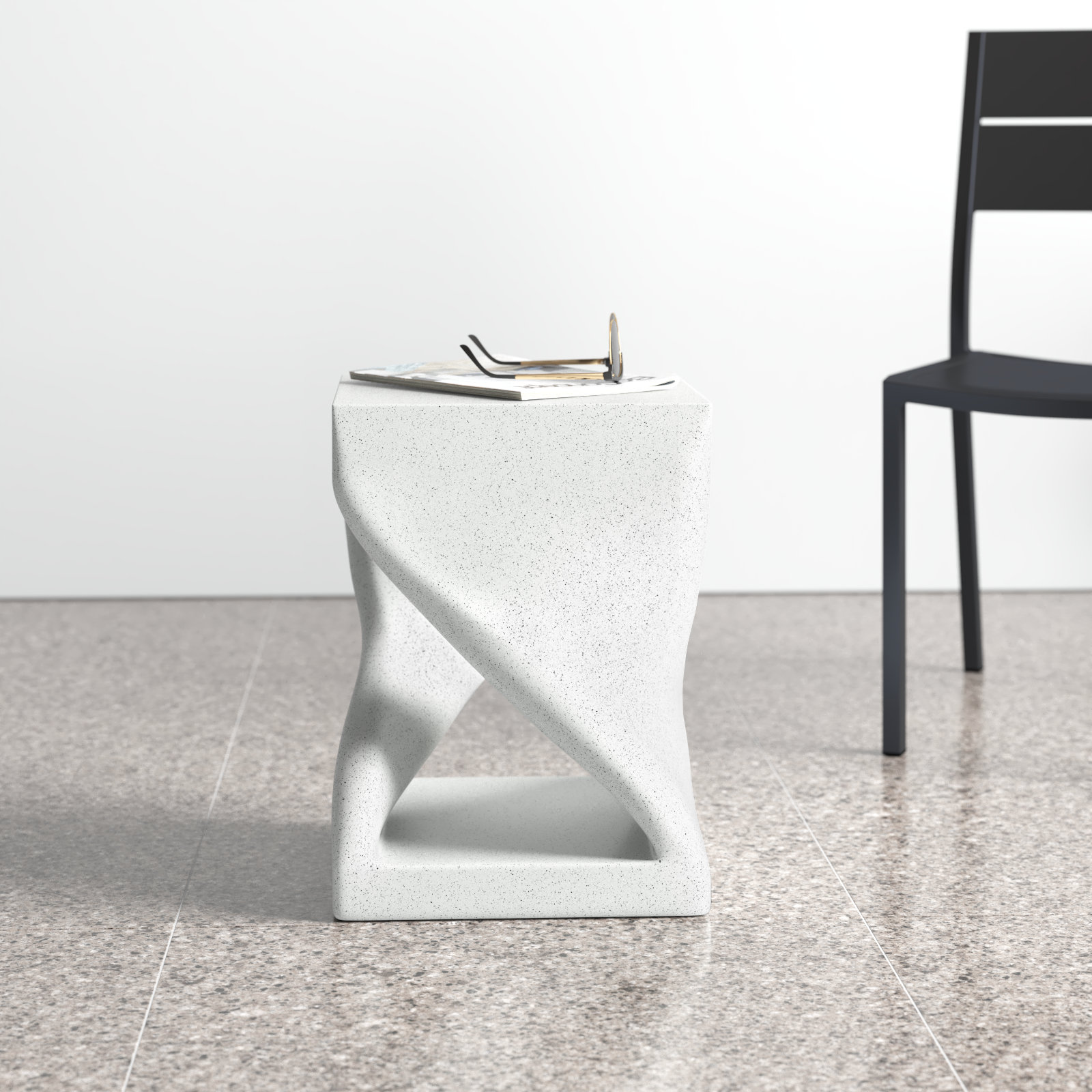 Wade Logan Audras White Speckled MgO Side Table & Reviews - Wayfair Canada