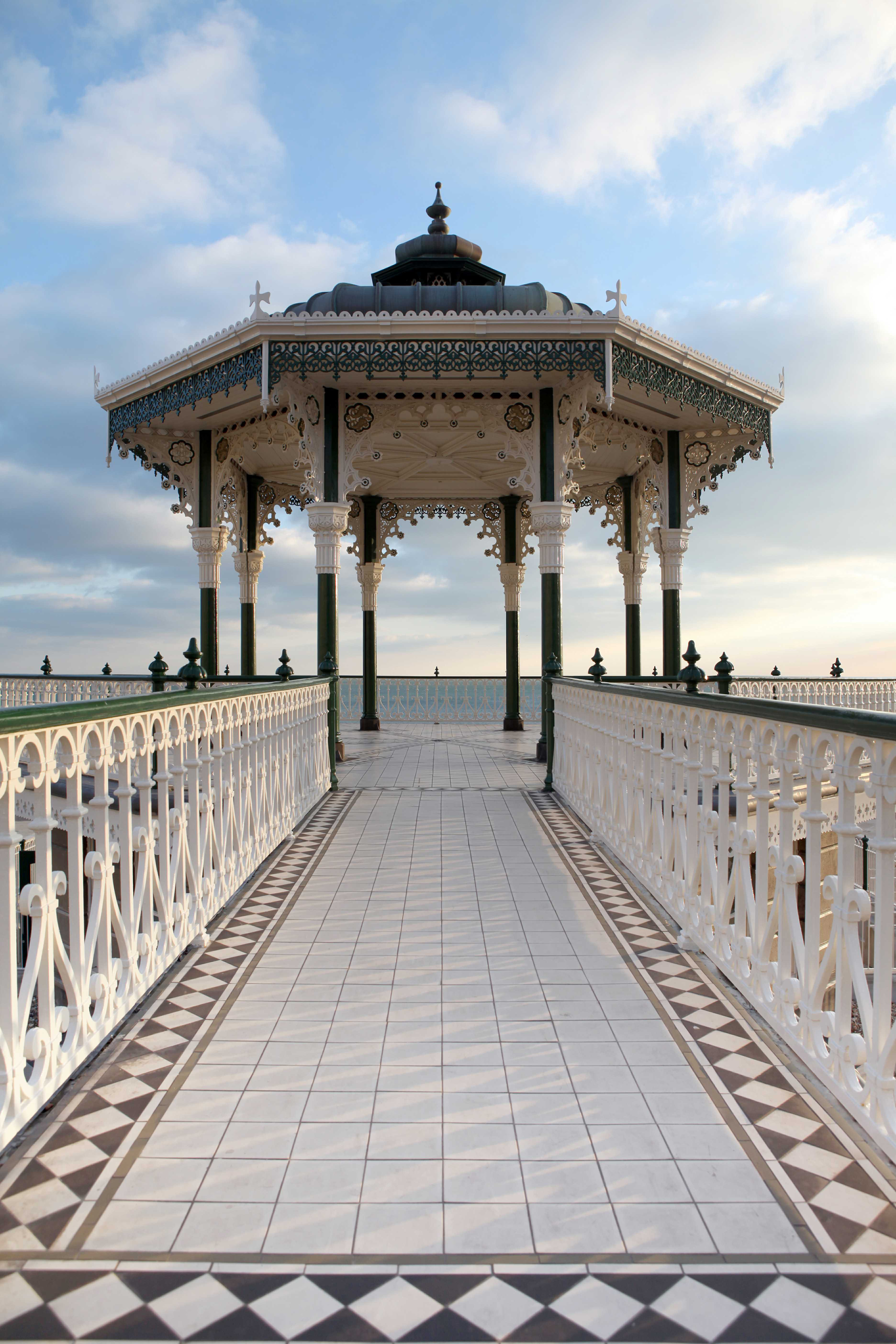 Ebern Designs Brighton Beach Bandstand, England On Canvas Print | Wayfair