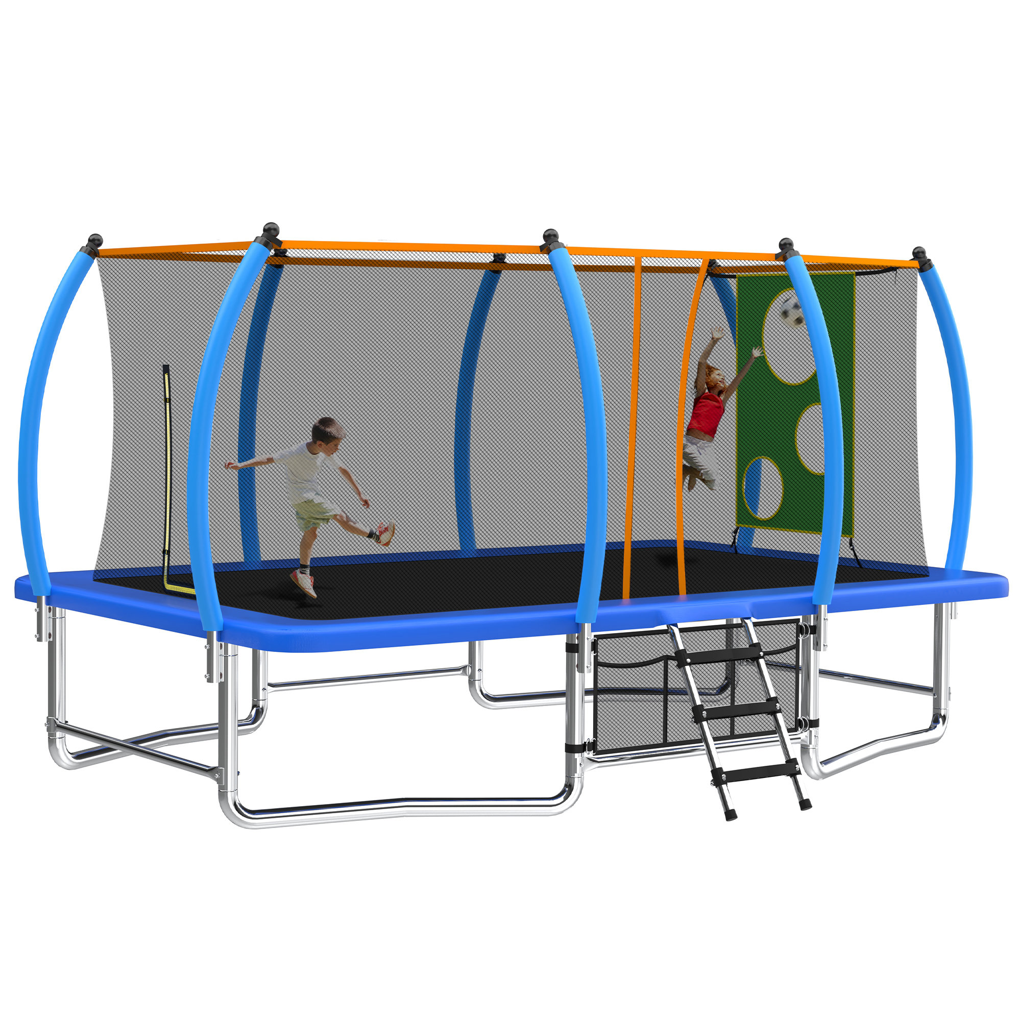 DELTA FURNITURE Outdoor Square Trampolines for Kids Adults Long ...