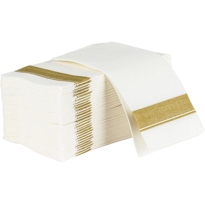 Ecoquality Disposable Cloth Feel Dinner Napkins for 100 Guests ...