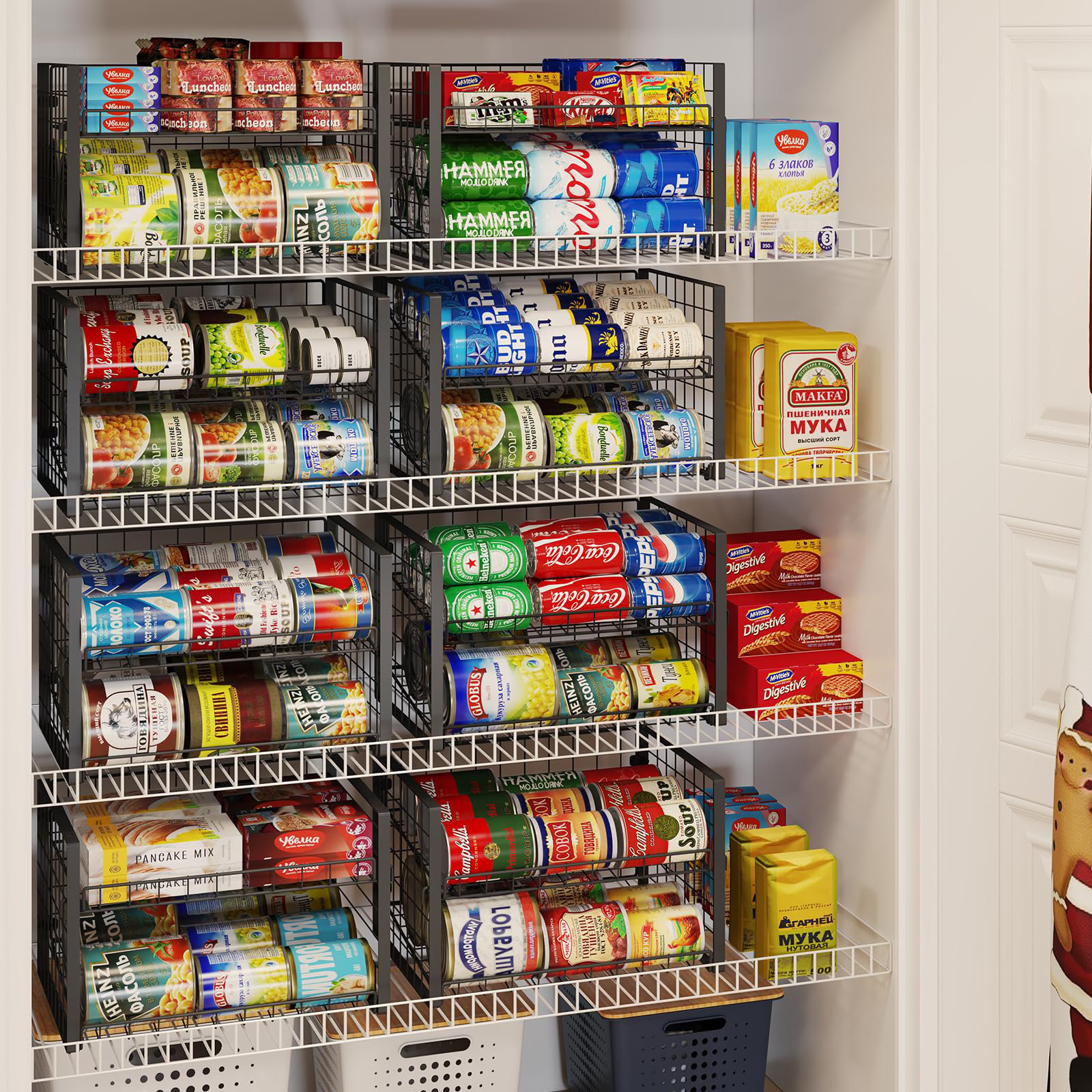 Prep & Savour Stackable Metal Can Organizer, 62 Can Capacity ...