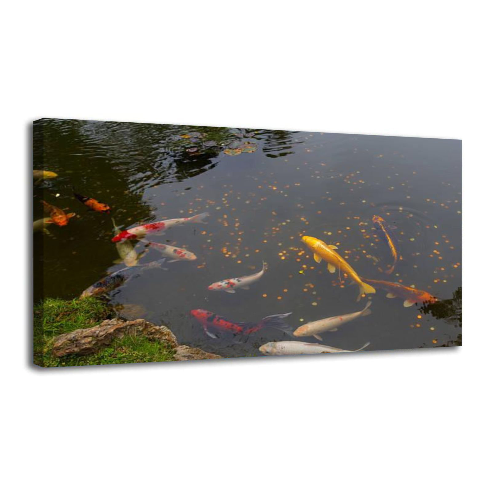 Union Rustic Canvas Wall Art Japanese koi fish pond Wall Decor for ...