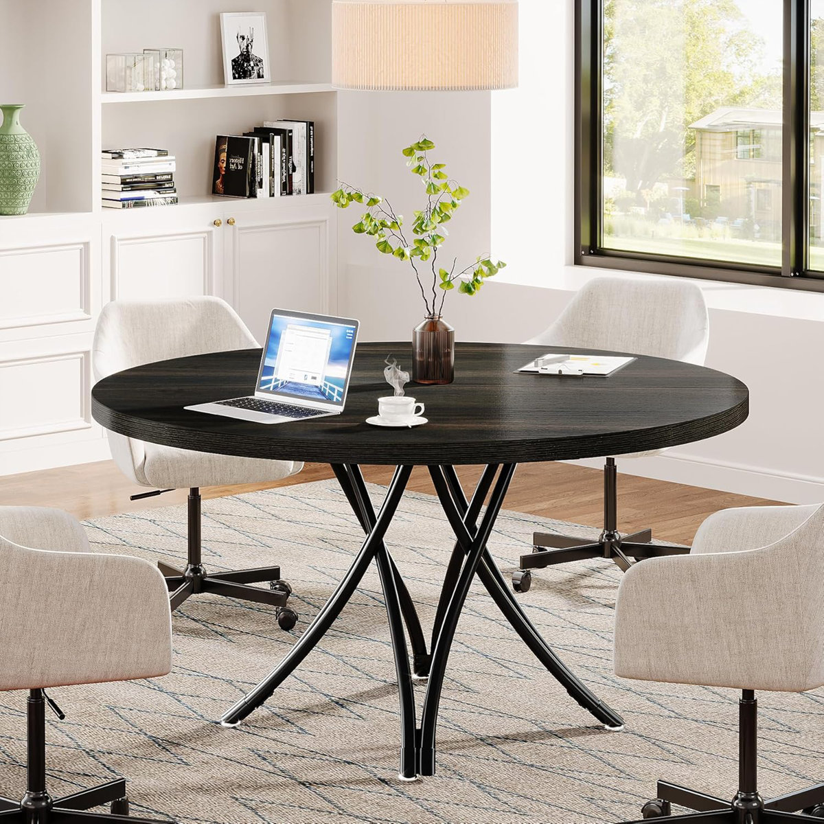 17 Stories 47" Round Conference Table For 4 | Wayfair