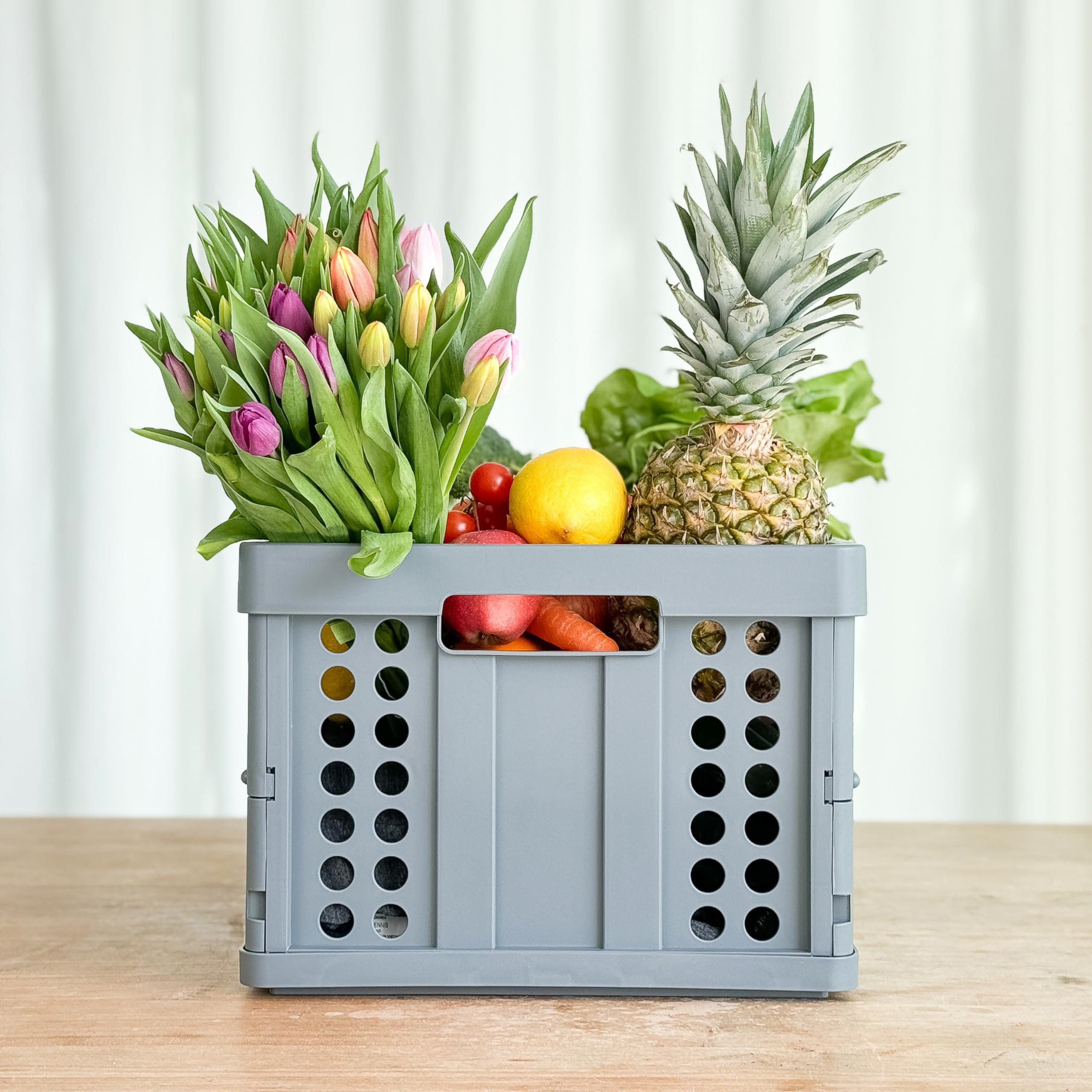 Hokku Designs 48 Qt (12 Gal) Grey Storage Crates | Wayfair