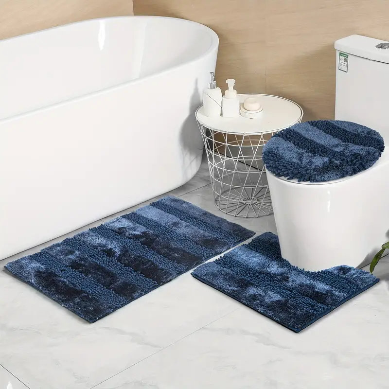 Ebern Designs Thick Bath Rugs Set For Bathroom Water Absorbent & Non ...