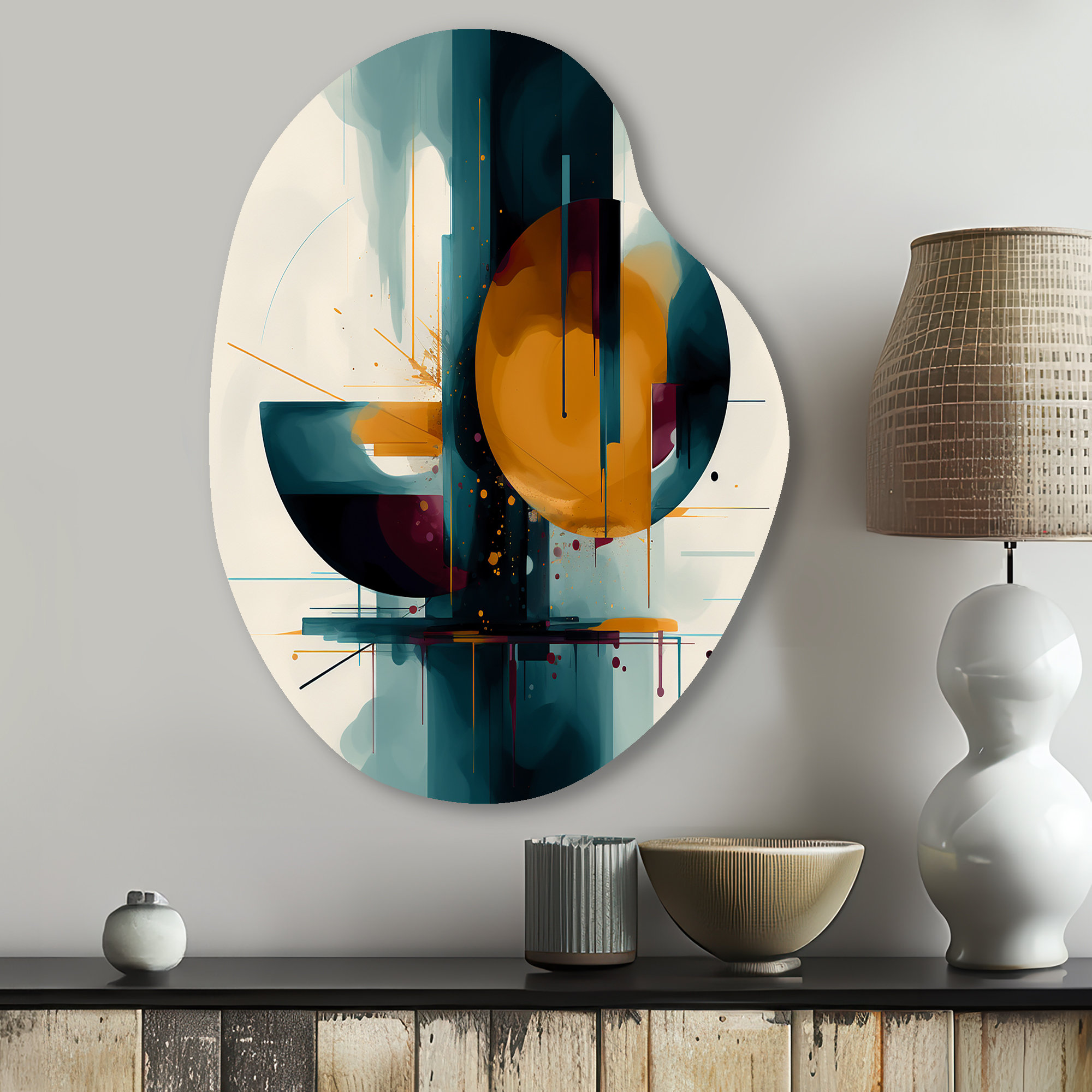Design Art The Geometry Of Light III - Abstract Geometric Pear Shape ...