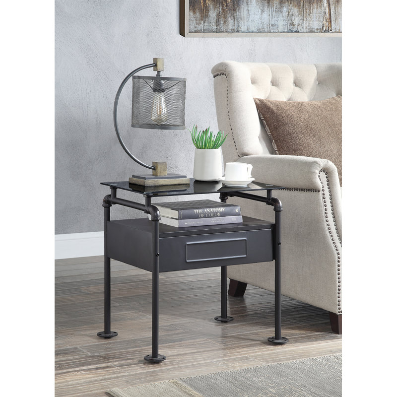 Williston Forge Jhanelle Metal Nightstand,night stand,bed side table ...