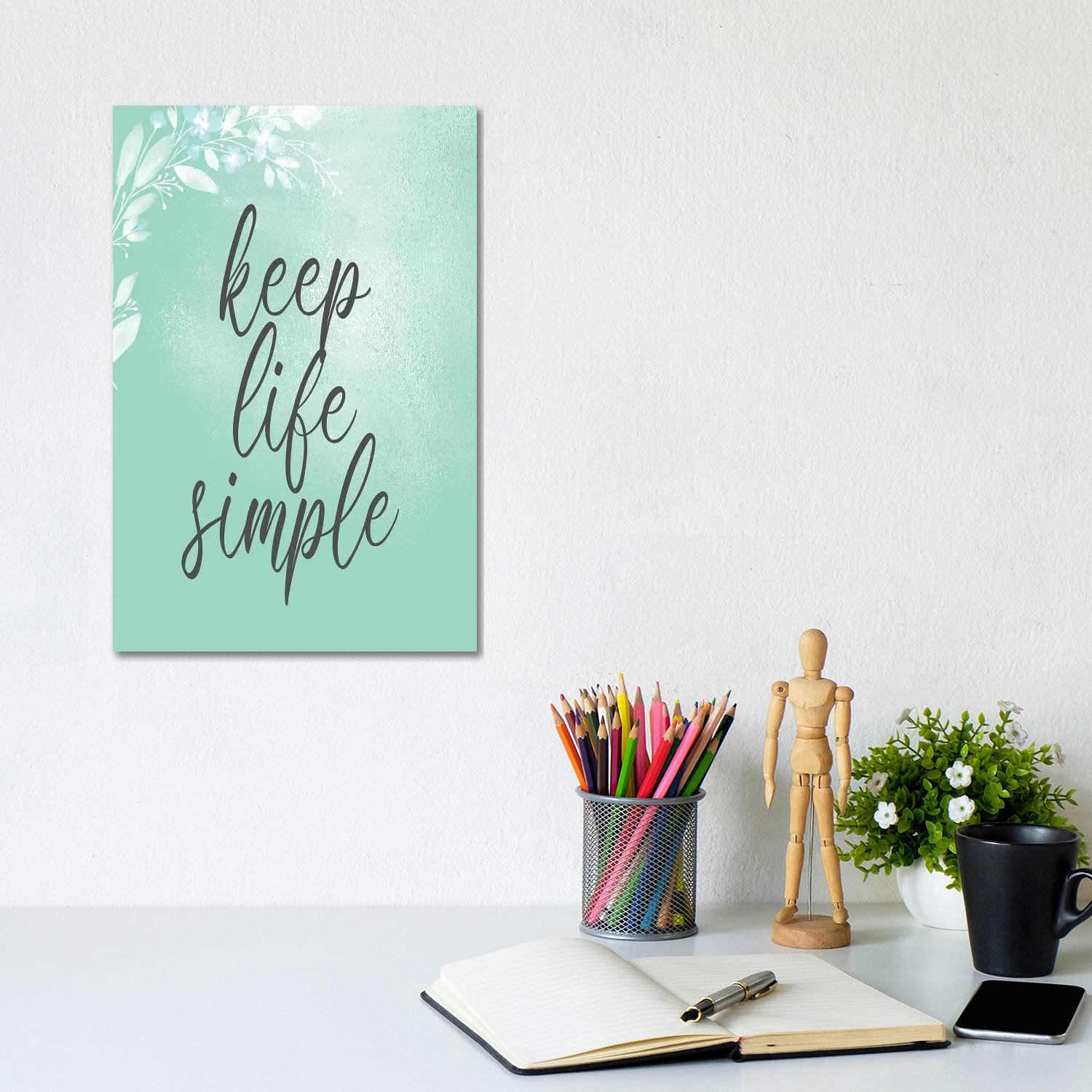 Happy Larry Keep Life Simple - Art Prints on Canvas | Wayfair.co.uk