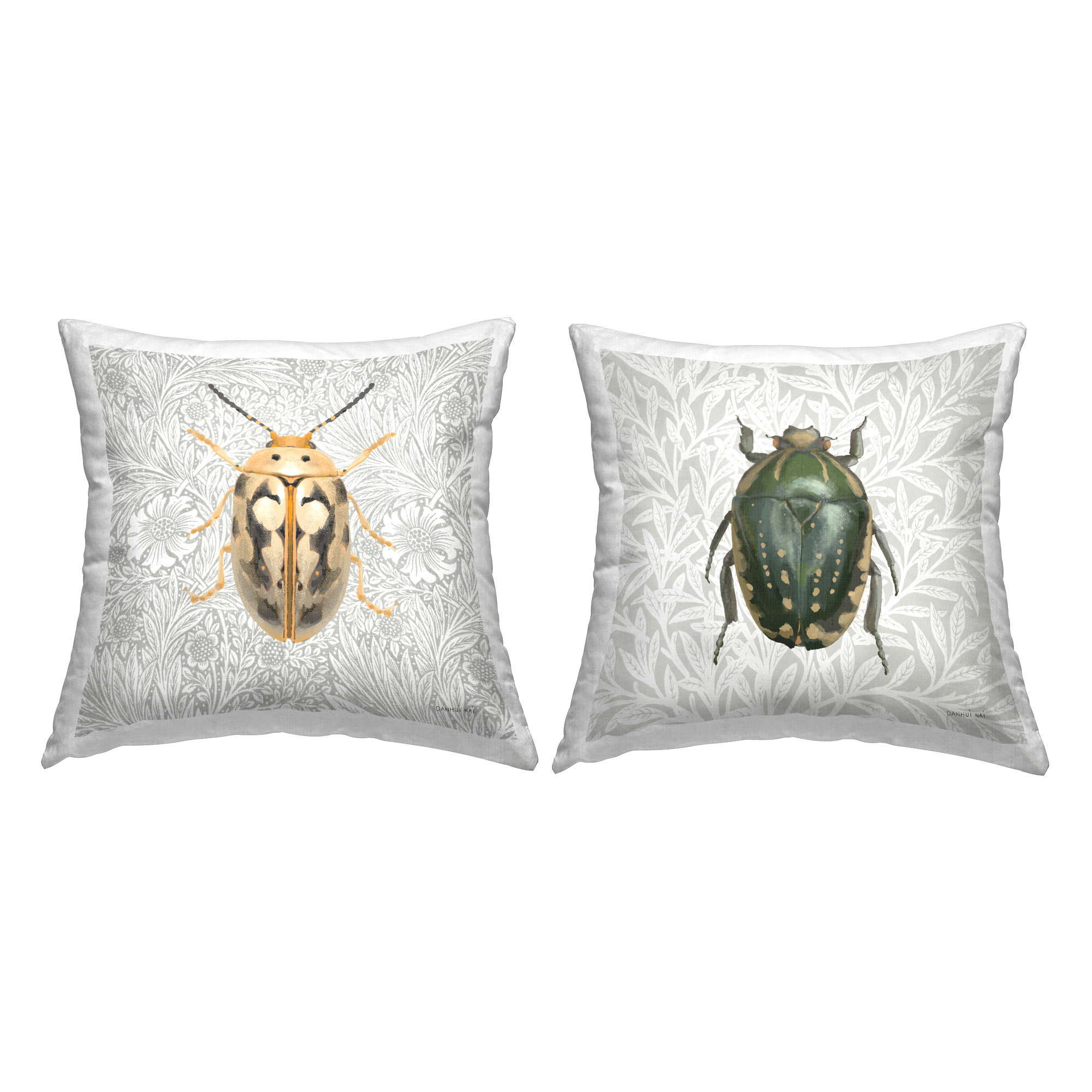 Stupell Industries Beetle Insect Portrait Decorative Printed Throw ...