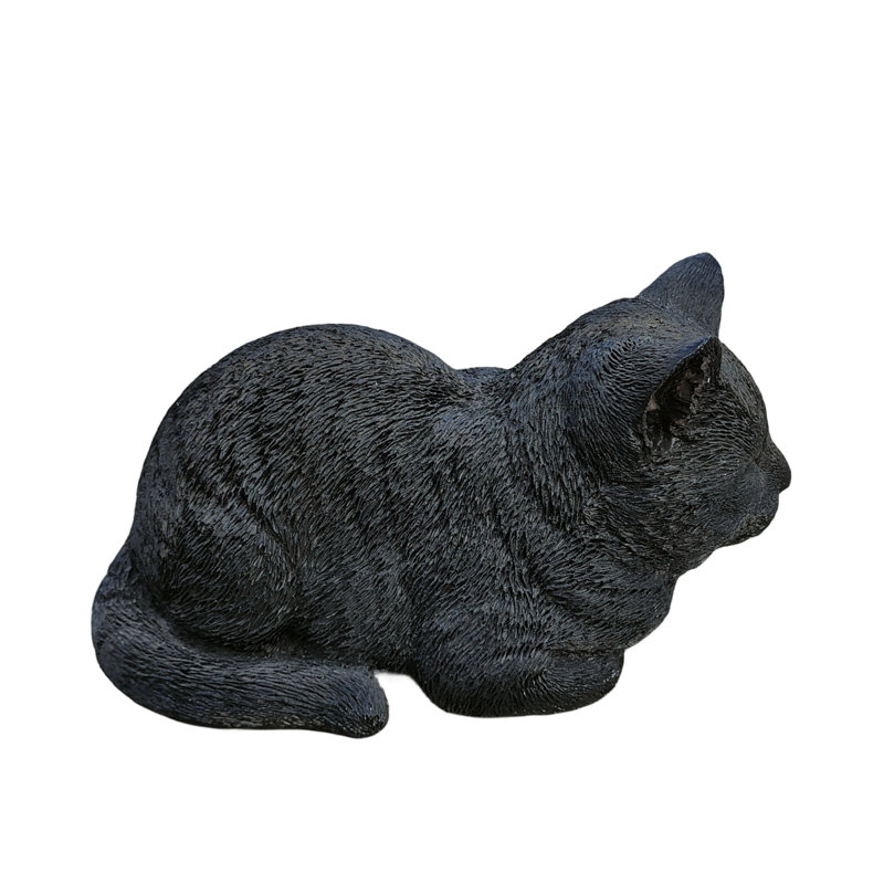 Hi-Line Gift Ltd. Serenity Snooze: Chic Black Polyresin Napping Cat ...
