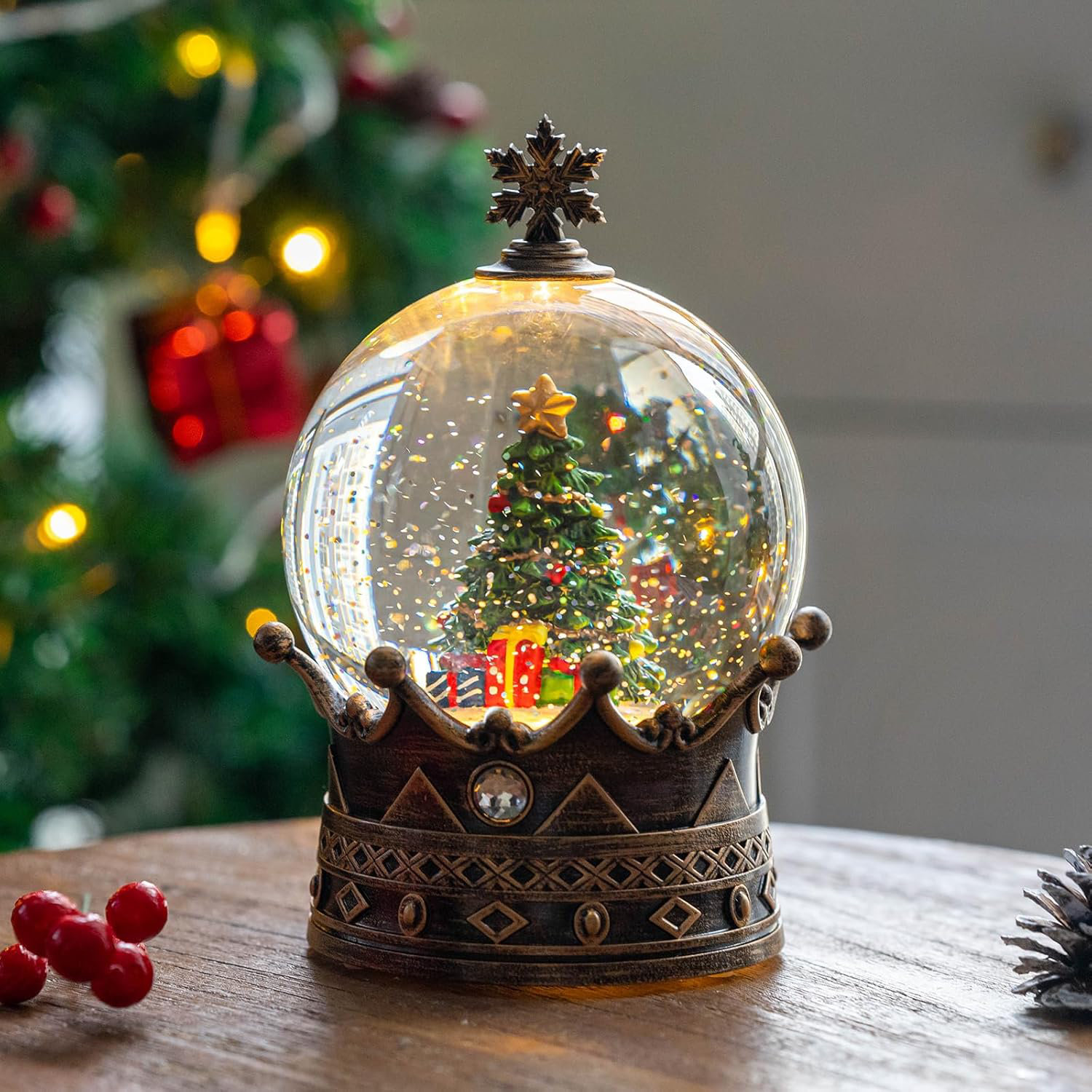 The Holiday Aisle® Snow Globe Lighted Christmas Decorations, Christmas ...