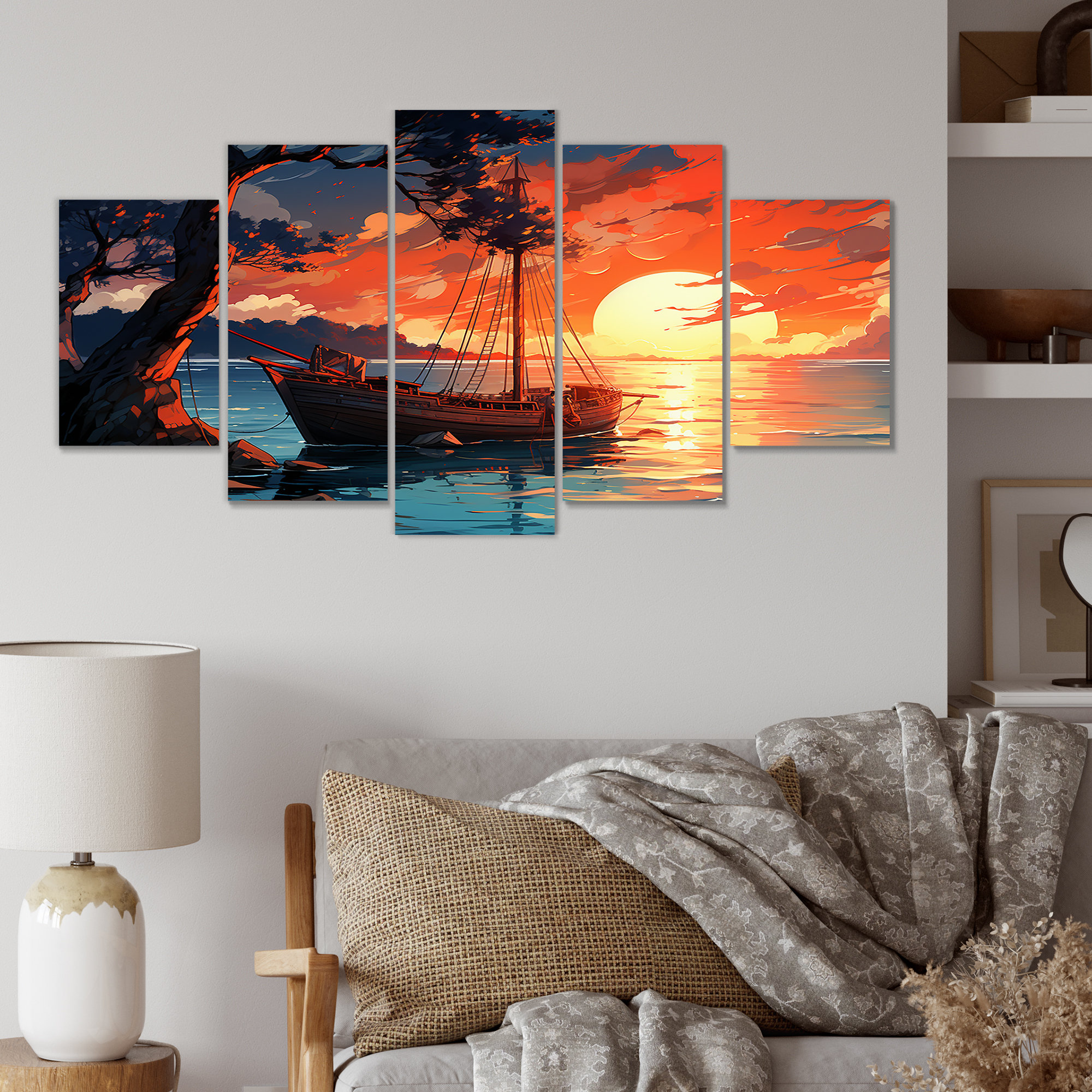 Breakwater Bay 'Sunset On 1000 Islands River In Canada II - Coastal ...