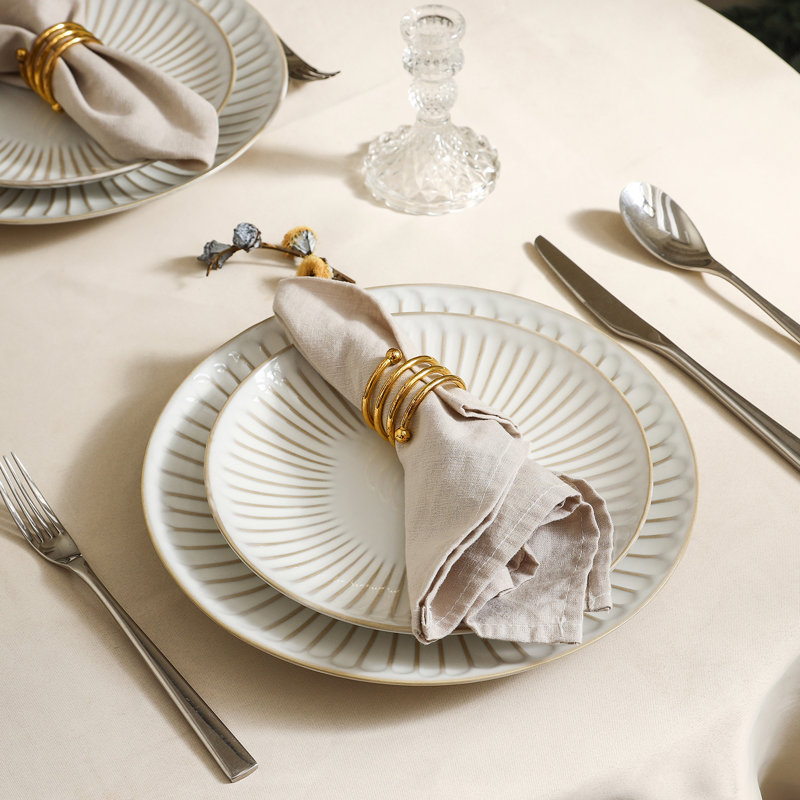 Stone Lain Linea 12-Piece Dinnerware Set Stoneware & Reviews | Joss & Main