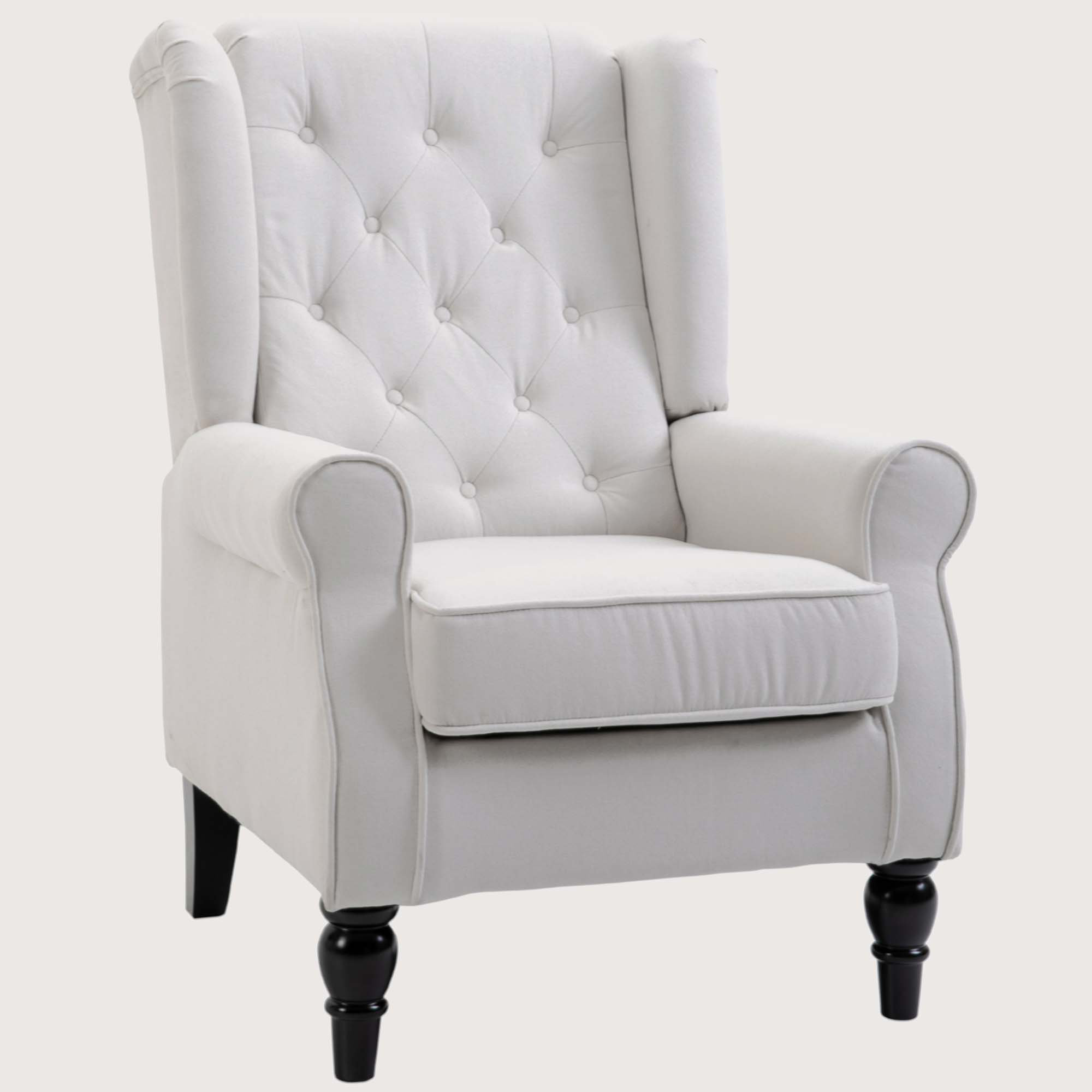 Alcott Hill® Button-Tufted Accent Chair With High Wingback, Rounded ...