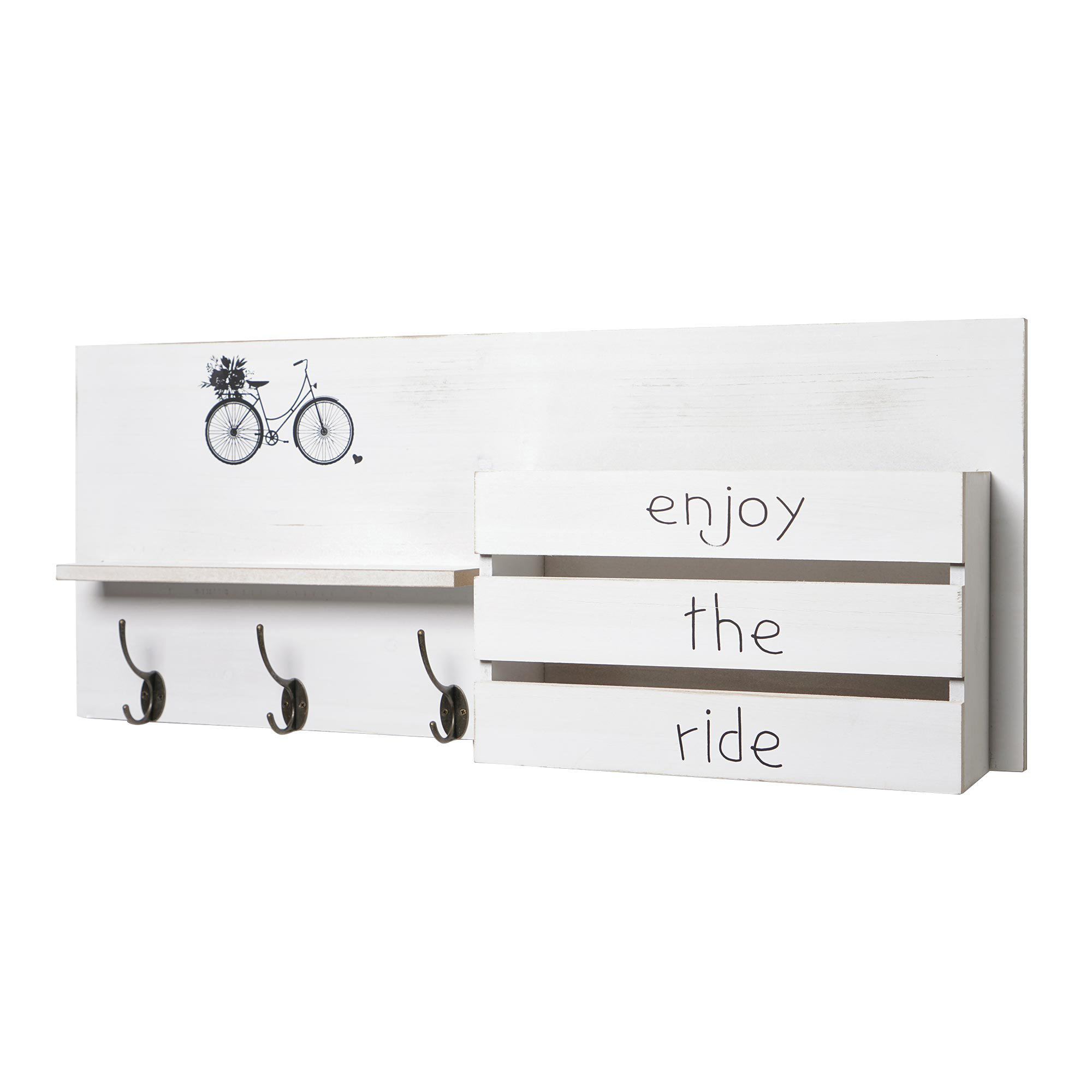 American Art Decor Addie Joy Wood Bike Decorative Wall Mail Organizer ...