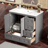 Winston Porter Compact Bathroom Vanity with Durable Ceramic Sink and ...
