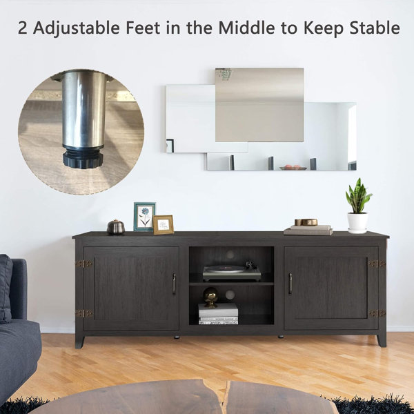 Winston Porter TV Stand up to 80 Inch, Modern Entertainment Center with ...