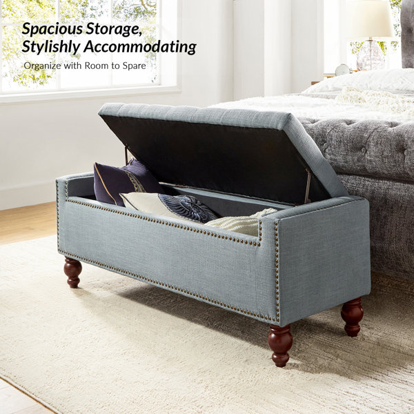 Lark Manor™ Aristida 51'' W Flip Top Storage Bench with Solid Wood ...