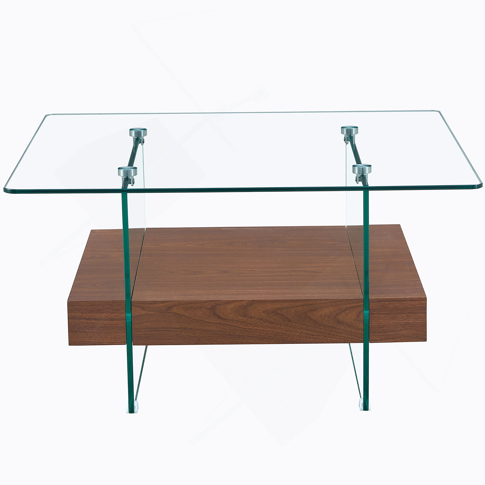 Ebern Designs 31.4 Inch Modern Two-Tier Square Coffee Table -An Elegant ...