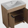 Z-Chaoup 30-inch Vertical Bathroom Vanity with White Ceramic Washbasin ...