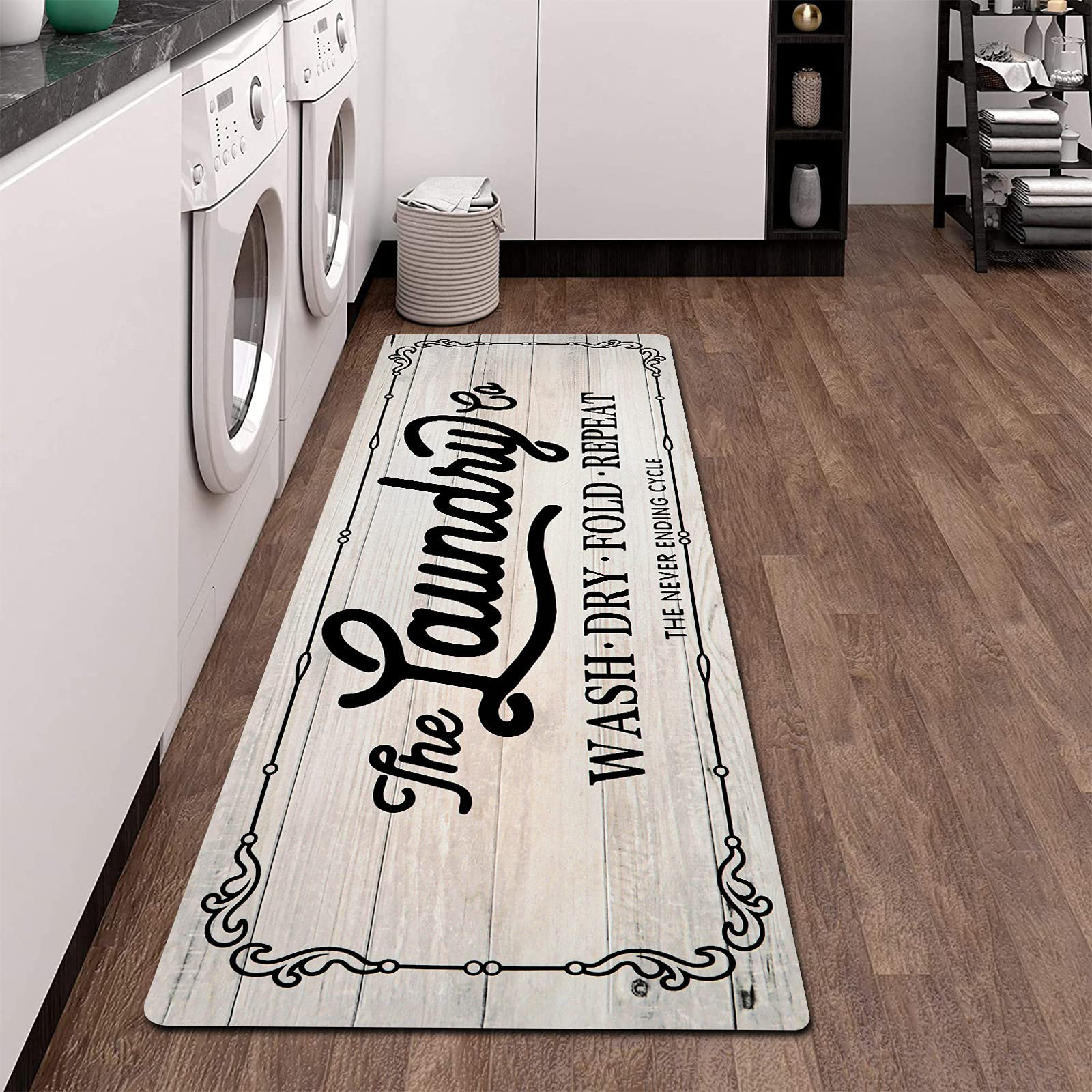 Winston Porter Farmhouse Laundry Room Rug Runner 20"X59" Non Slip ...