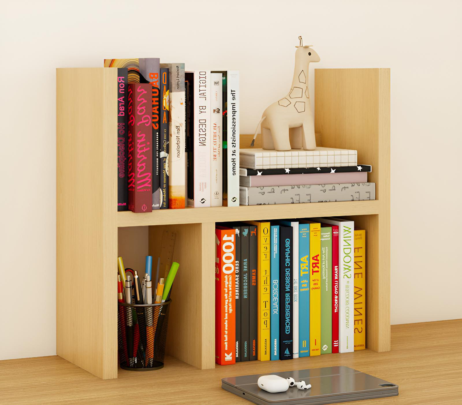 Latitude Run® Desktop Multi-Layer Extendable Storage Shelf - Solid Wood ...