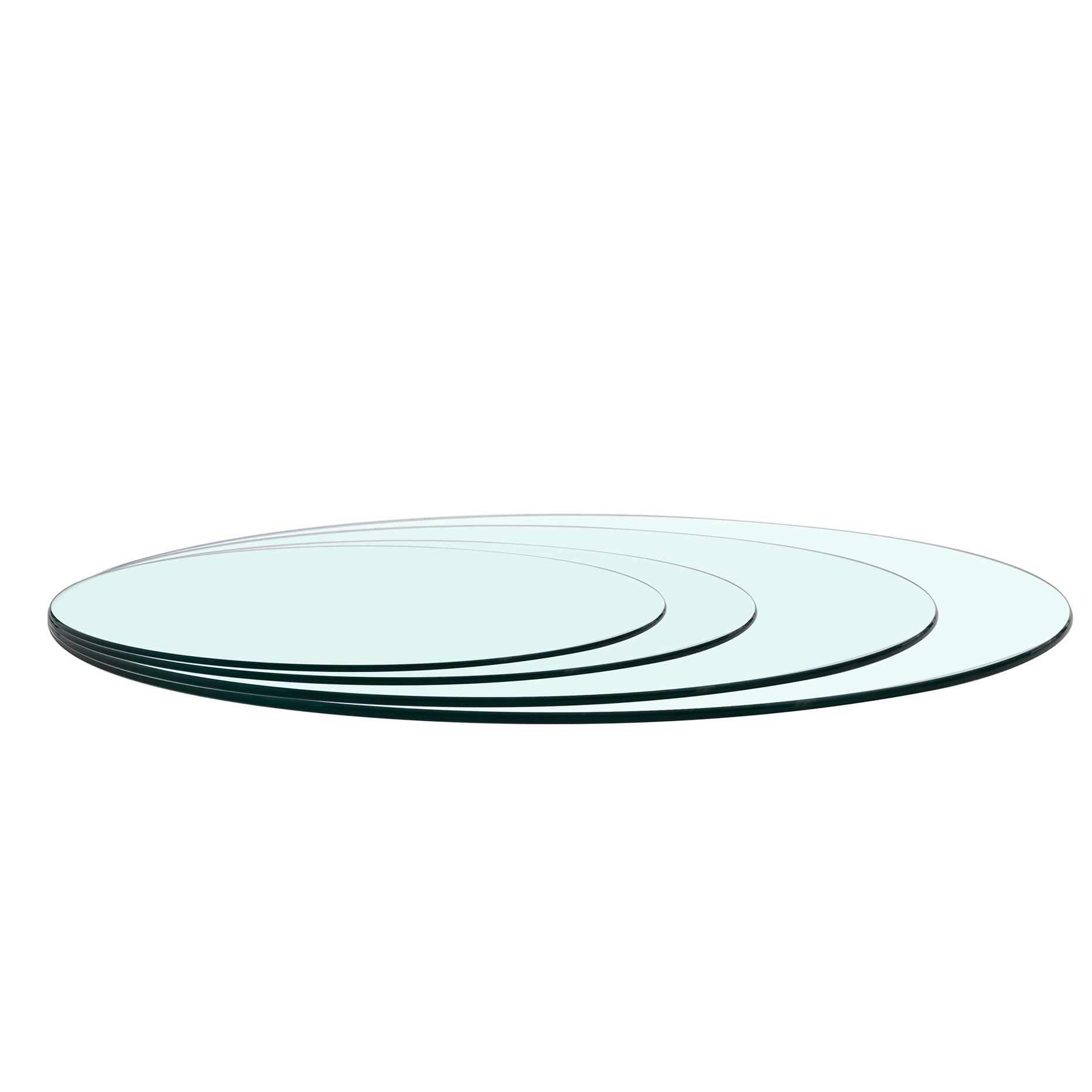Latitude Run® 31.5 Inch Round Glass Table Top, 3/10 Thick Black ...