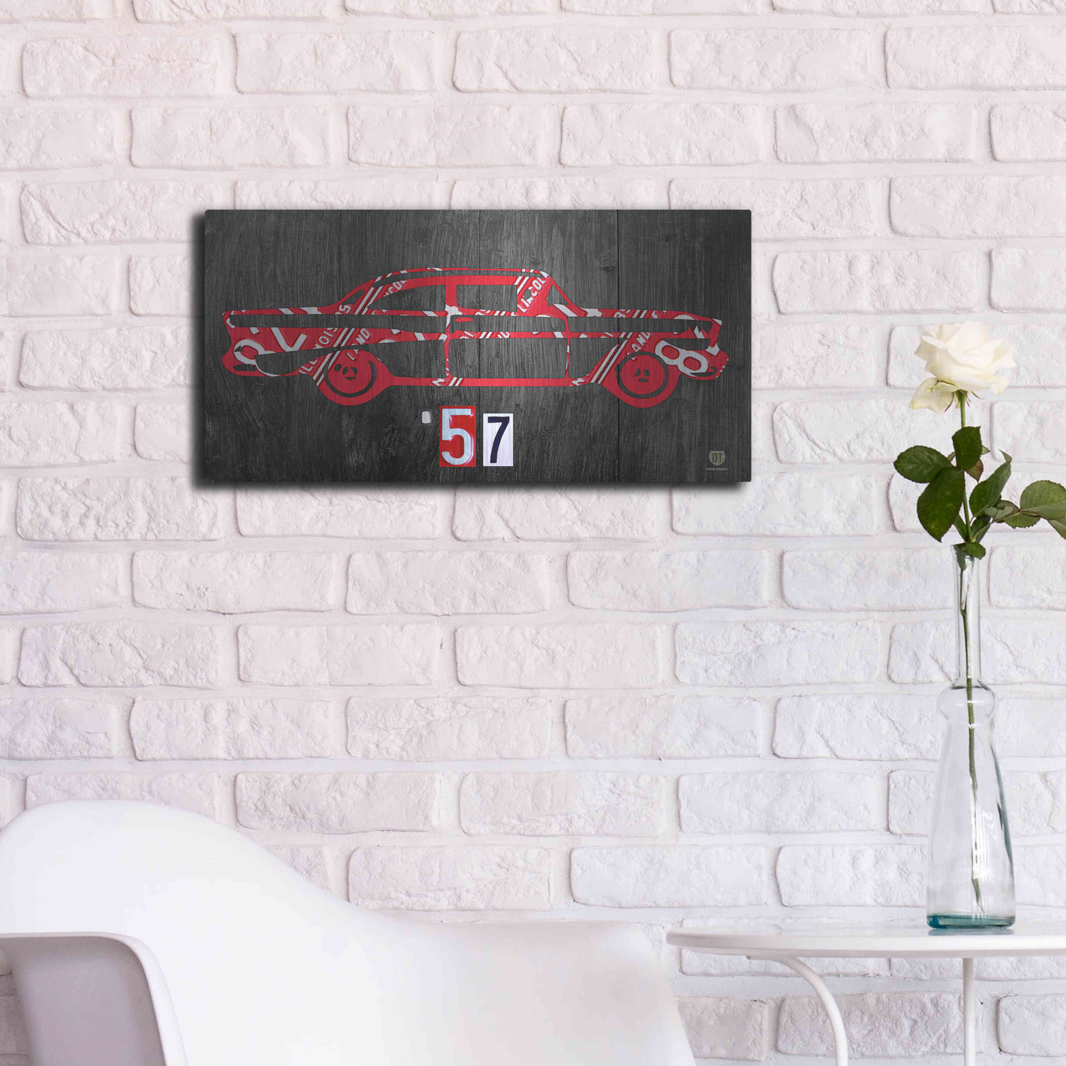 17 Stories 57 Chevy License Plate Art' by Design Turnpike, Metal Wall ...