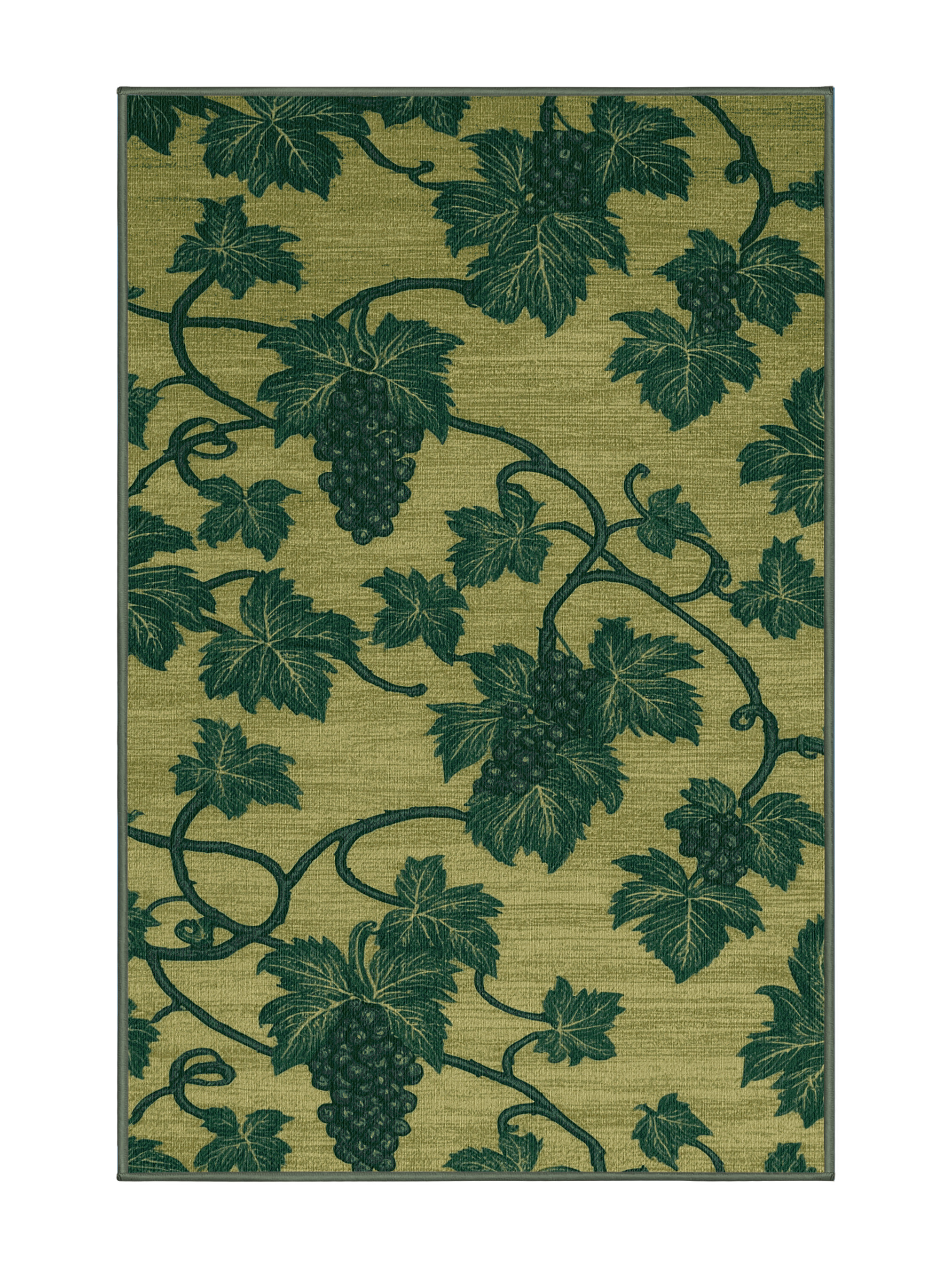 Wildon Home® Washable Grape Vines Farm Area Rug | Wayfair